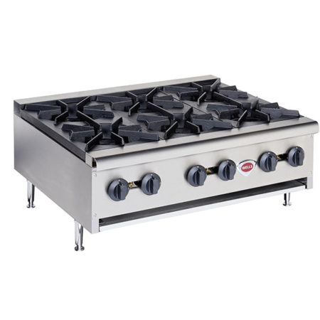 Gas Countertop Hot Plate | Model HDHP3630G | Six Burners | Wells